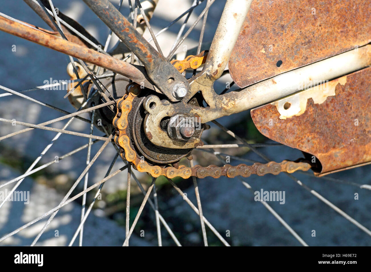 bicycle chain vintage Stock Photo - Alamy