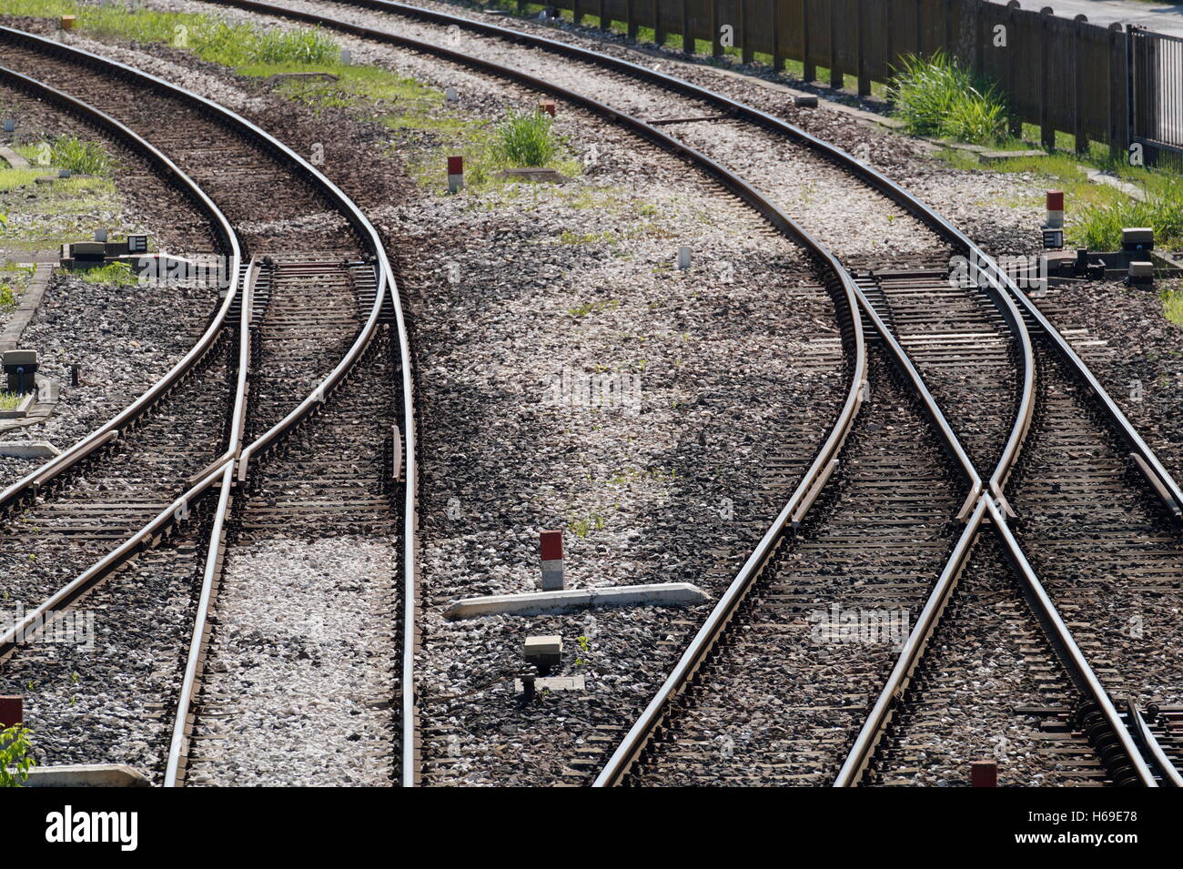Train rail track hi-res stock photography and images - Alamy