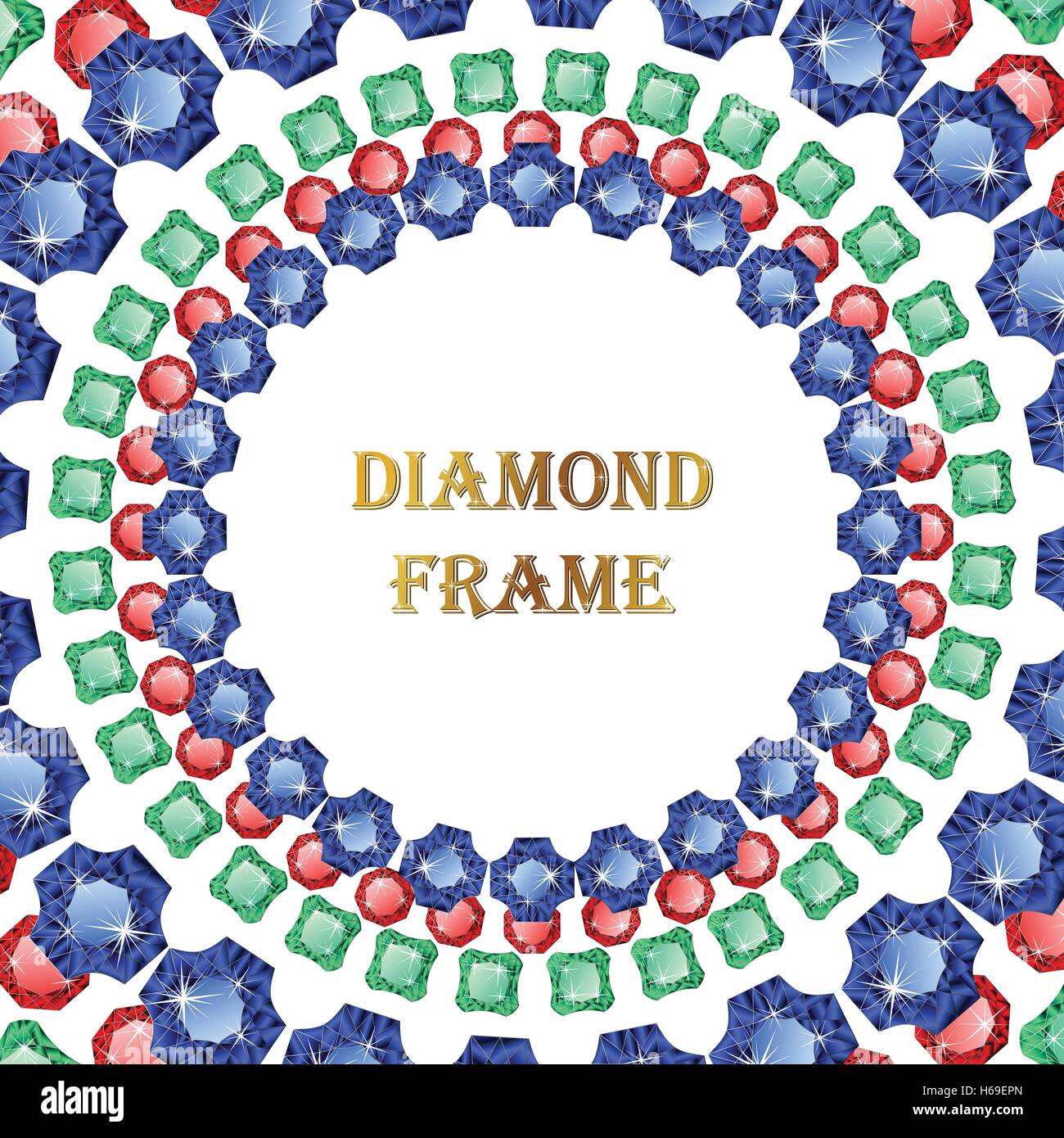 Diamonds round frame Stock Vector Image & Art - Alamy