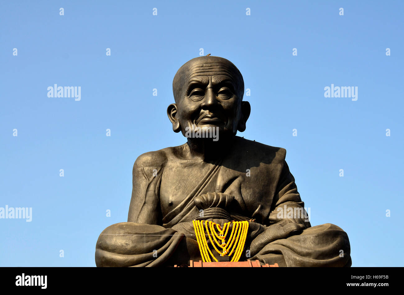 statue of Luang Phor Thuad, black buddha at Wat Huay Mongko, hua hin ...