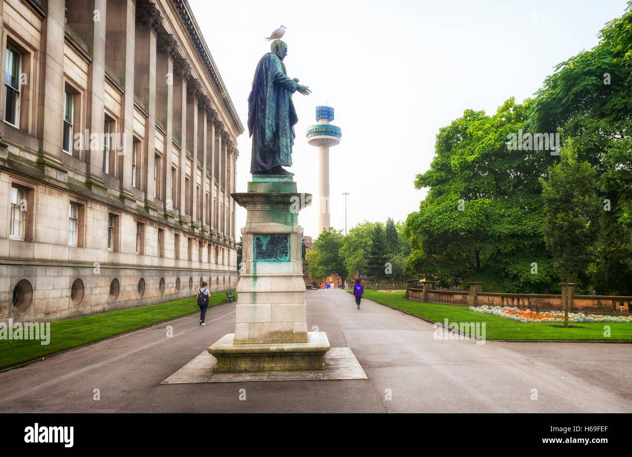 Statue of William Rathbone, 19th Century businessman noted for ...