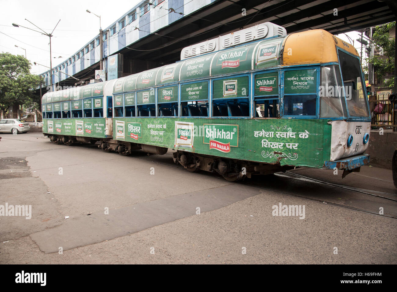 Public Transport Tram near Red Road, in Kolkata West Bengal India Stock ...