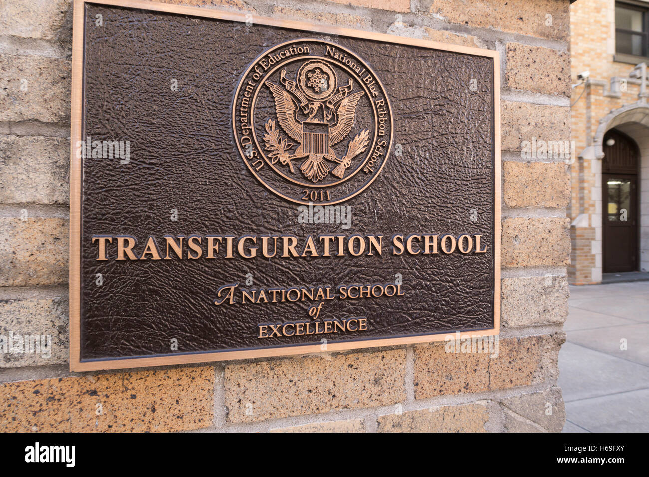 Bronze Plaque, A National School of Excellence, Transfiguration School ...