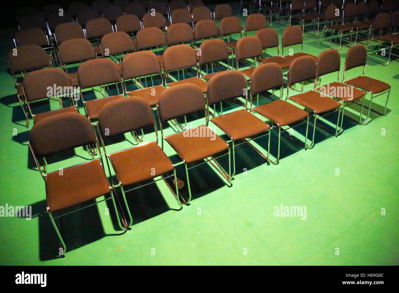 Interior of empty contemporary conference hall plan view Stock Photo ...