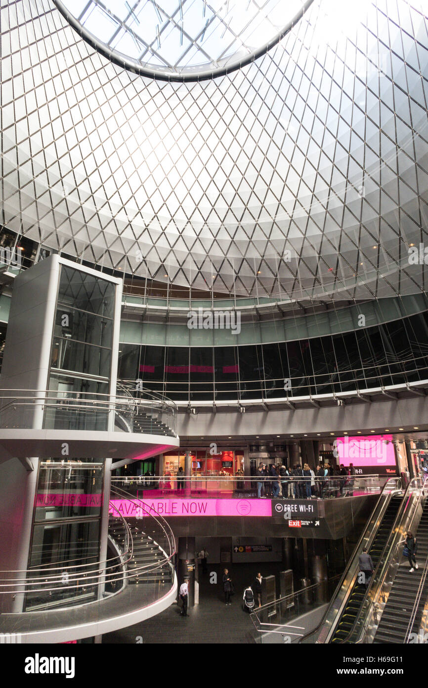 The Fulton Center Subway Station in Lower Manhattan, NYC, USA Stock ...