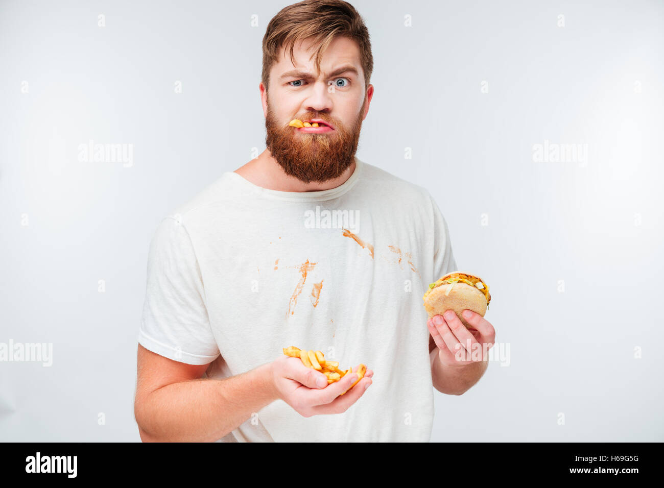 Messy food face adult hi-res stock photography and images - Alamy