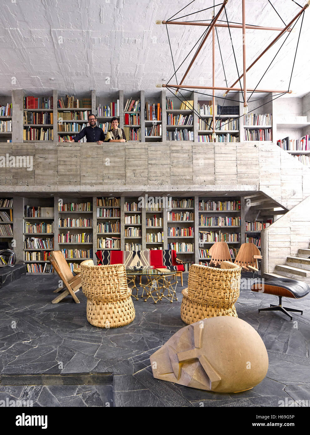 Interior view in sitting room with owners , Pedro Reyes and Carla ...