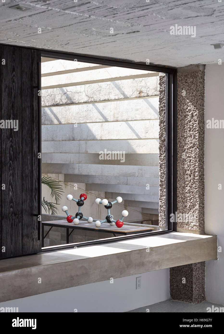 Window onto studio from Master bedroom. Pedro Reyes House, Mexico City ...