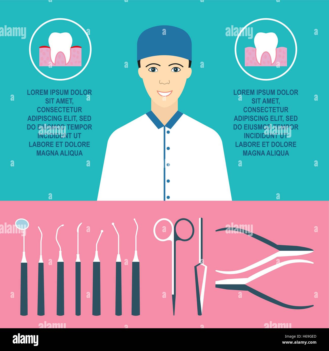 Dental tools Vector illustration Stock Vector Image & Art - Alamy
