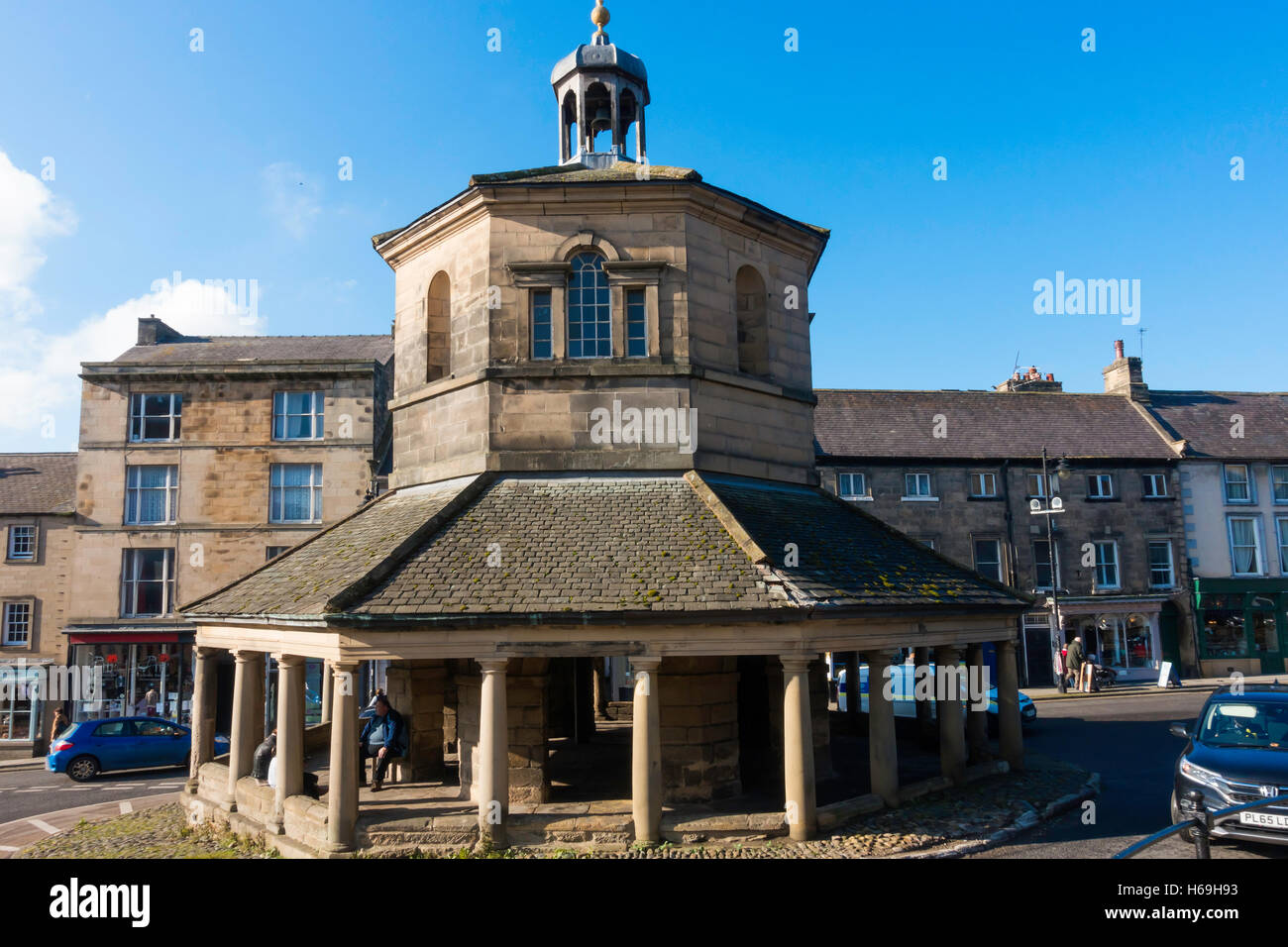 Octagonal Stone Market Cross Barnard Castle Co. Durham built 1747 Stock ...
