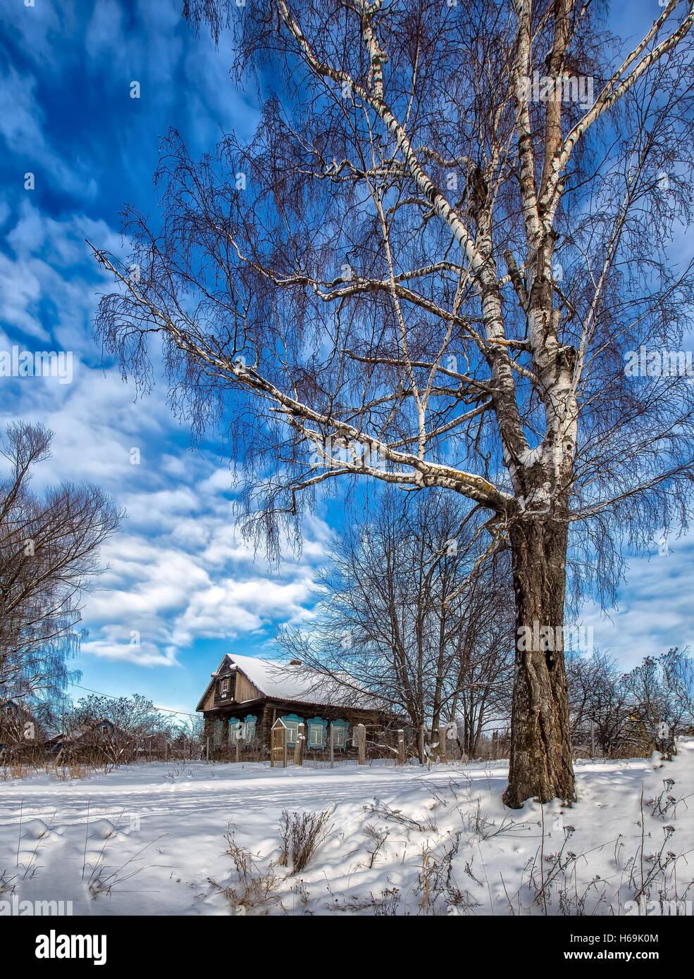 Russian winter landscape Stock Photo - Alamy