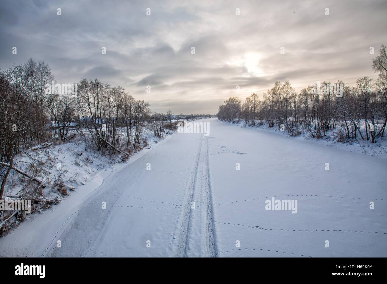 Russian winter landscape Stock Photo - Alamy