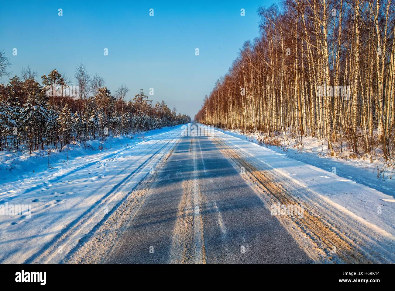 Russian winter landscape Stock Photo - Alamy