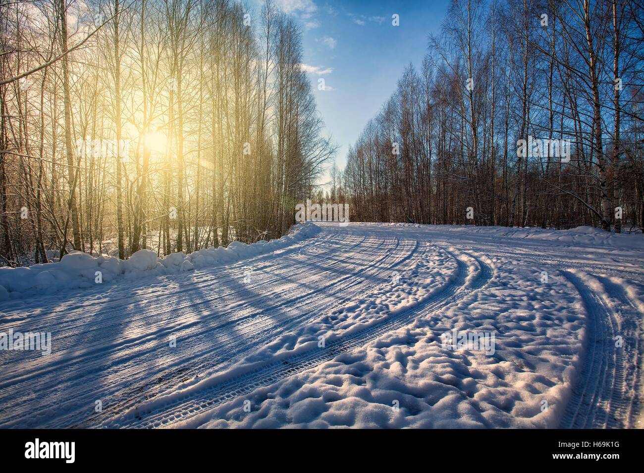 Russian winter landscape Stock Photo - Alamy