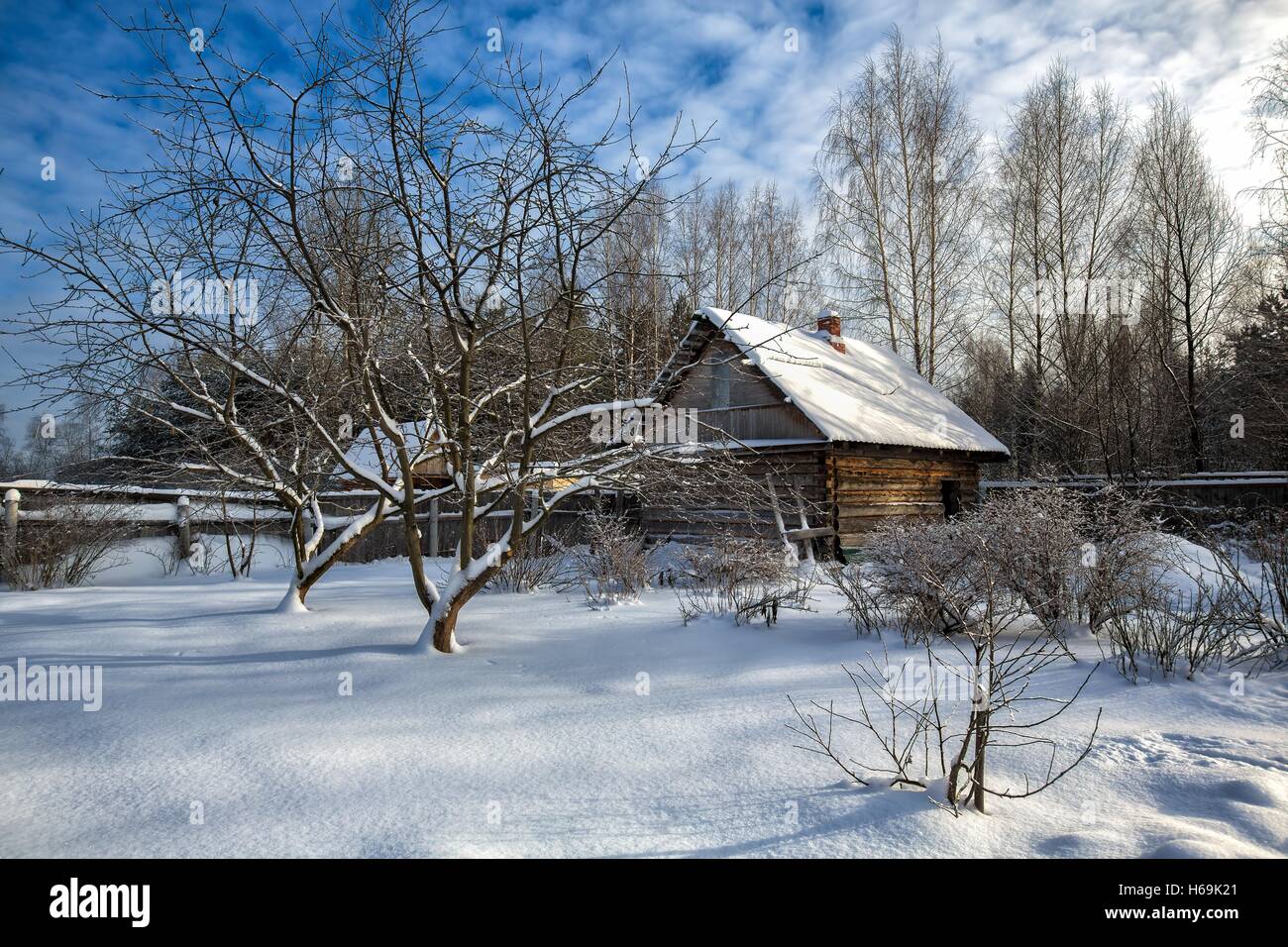 Russian winter landscape Stock Photo - Alamy