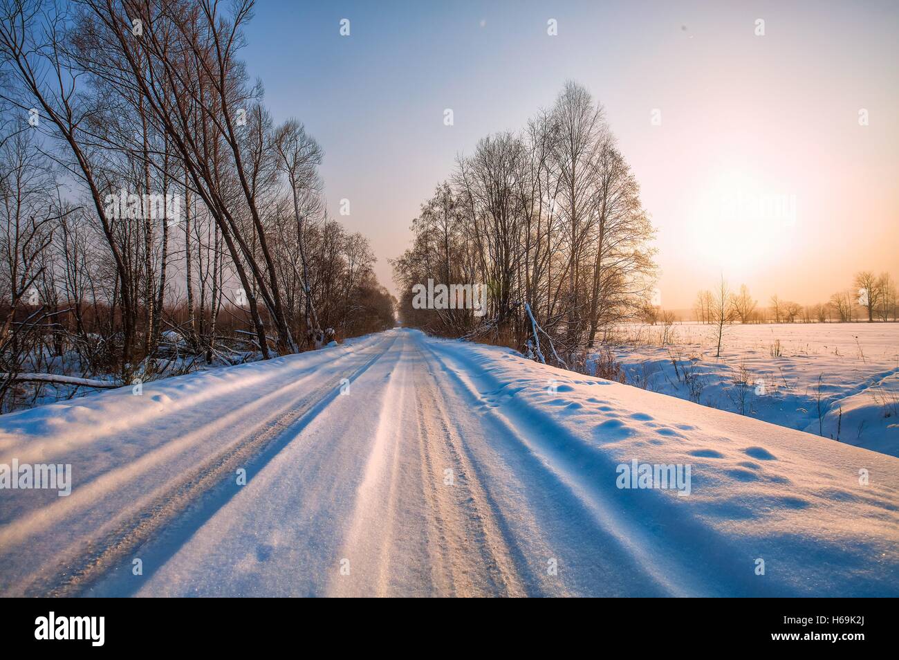 Russian winter landscape Stock Photo - Alamy