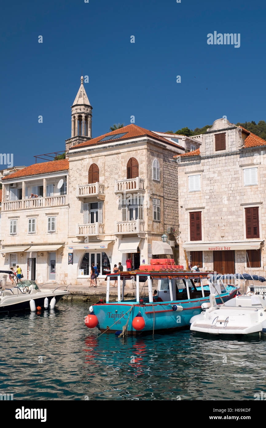 The Port of Hvar in Hvar Town on the island of Hvar in Croatia Stock ...