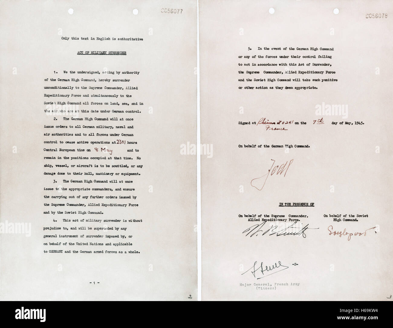 Surrender document hi-res stock photography and images - Alamy