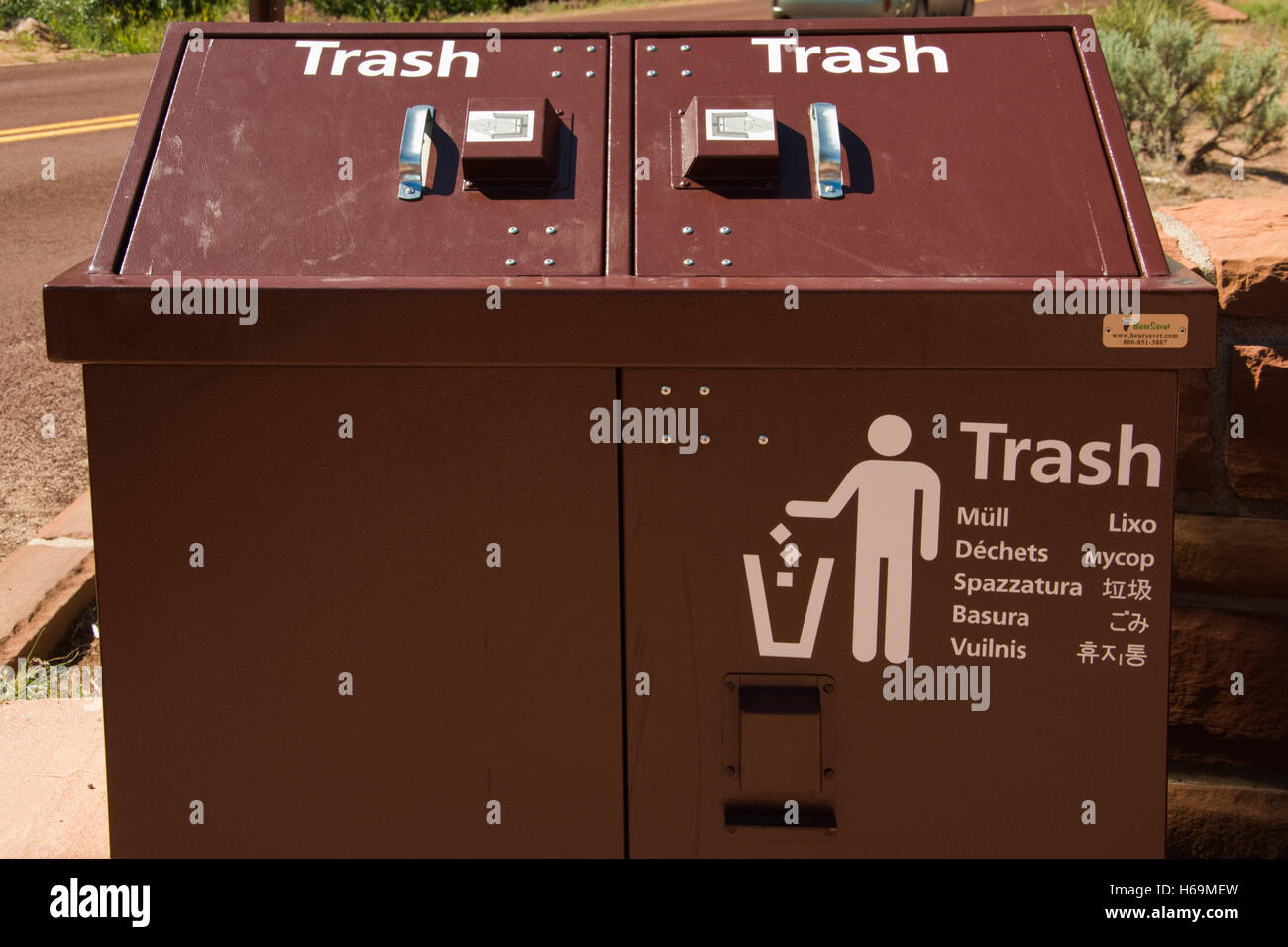 United States of America, USA, Utah, UT, Zion National Park, trash ...