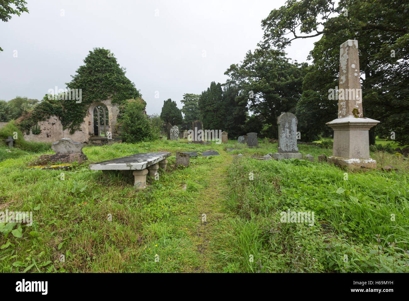 Monastic site of St. Mura and east face of Cross Slab from the 7th ...