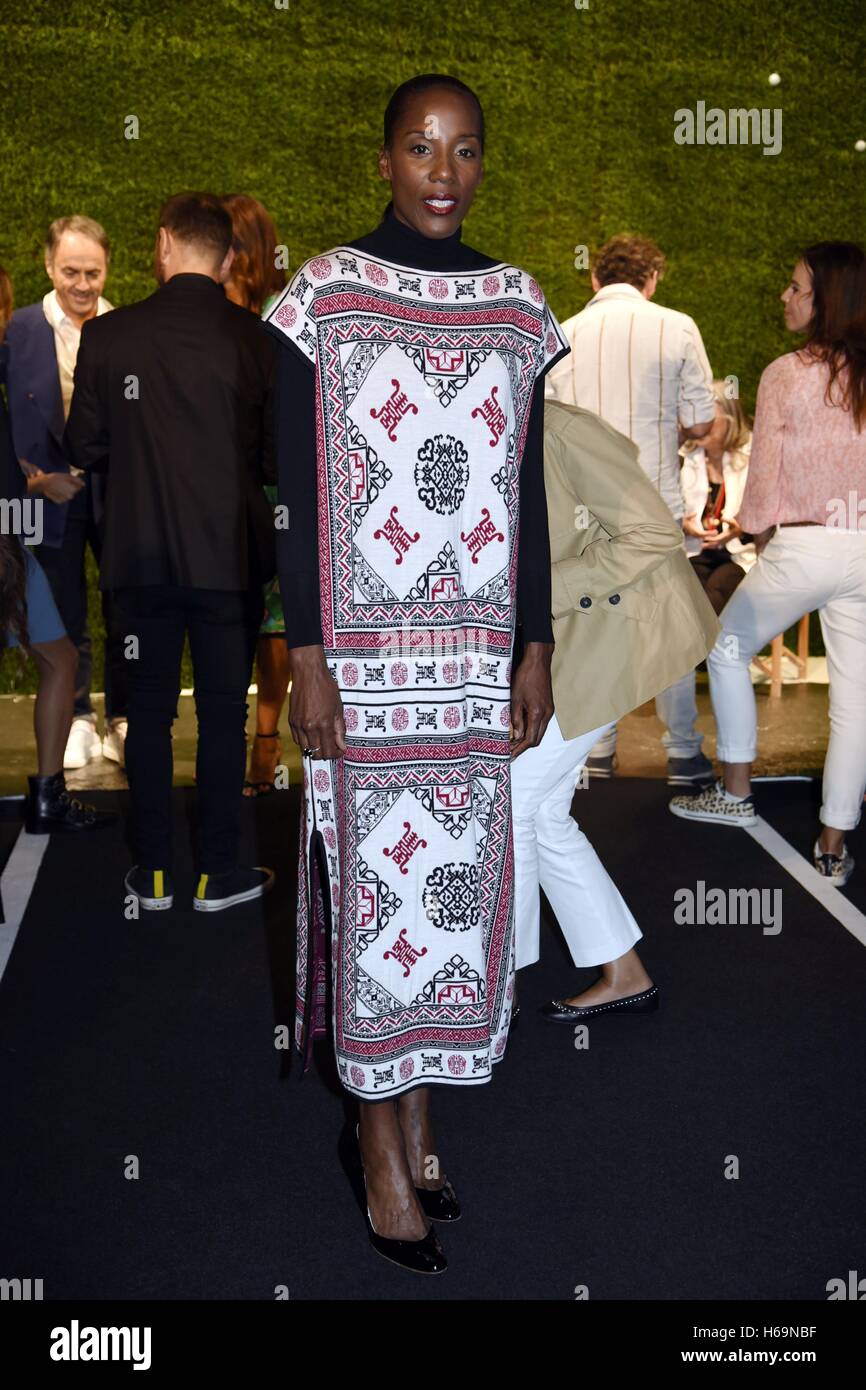 Fiona Mein attending the Biagiotti show during Milan Fashion Week in ...