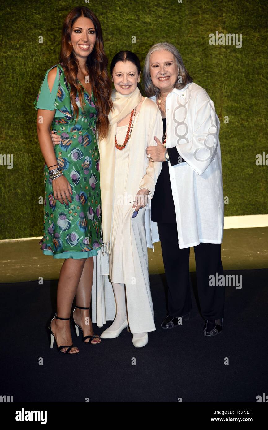 Lavinia Biagiotti with Carla Fracci and Laura Biagiotti attending the ...