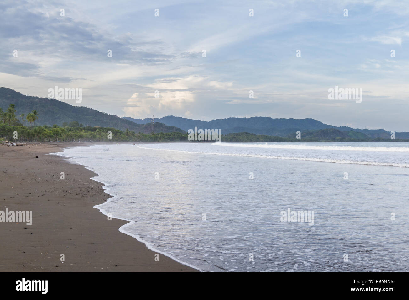 peaceful and serene beach scene in the pacific coast of Costa Rica ...