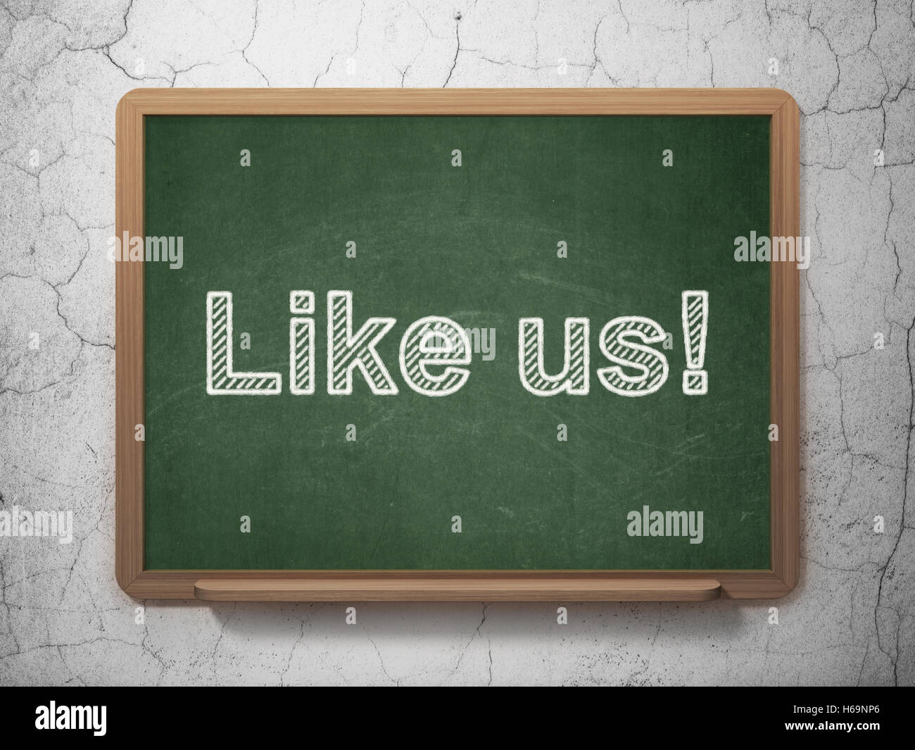 Social media concept: Like us! on chalkboard background Stock Photo - Alamy