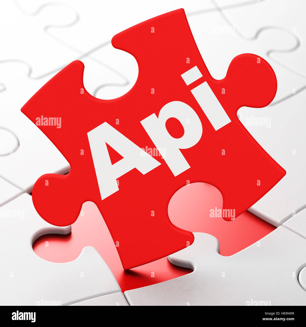 Software concept: Api on puzzle background Stock Photo - Alamy