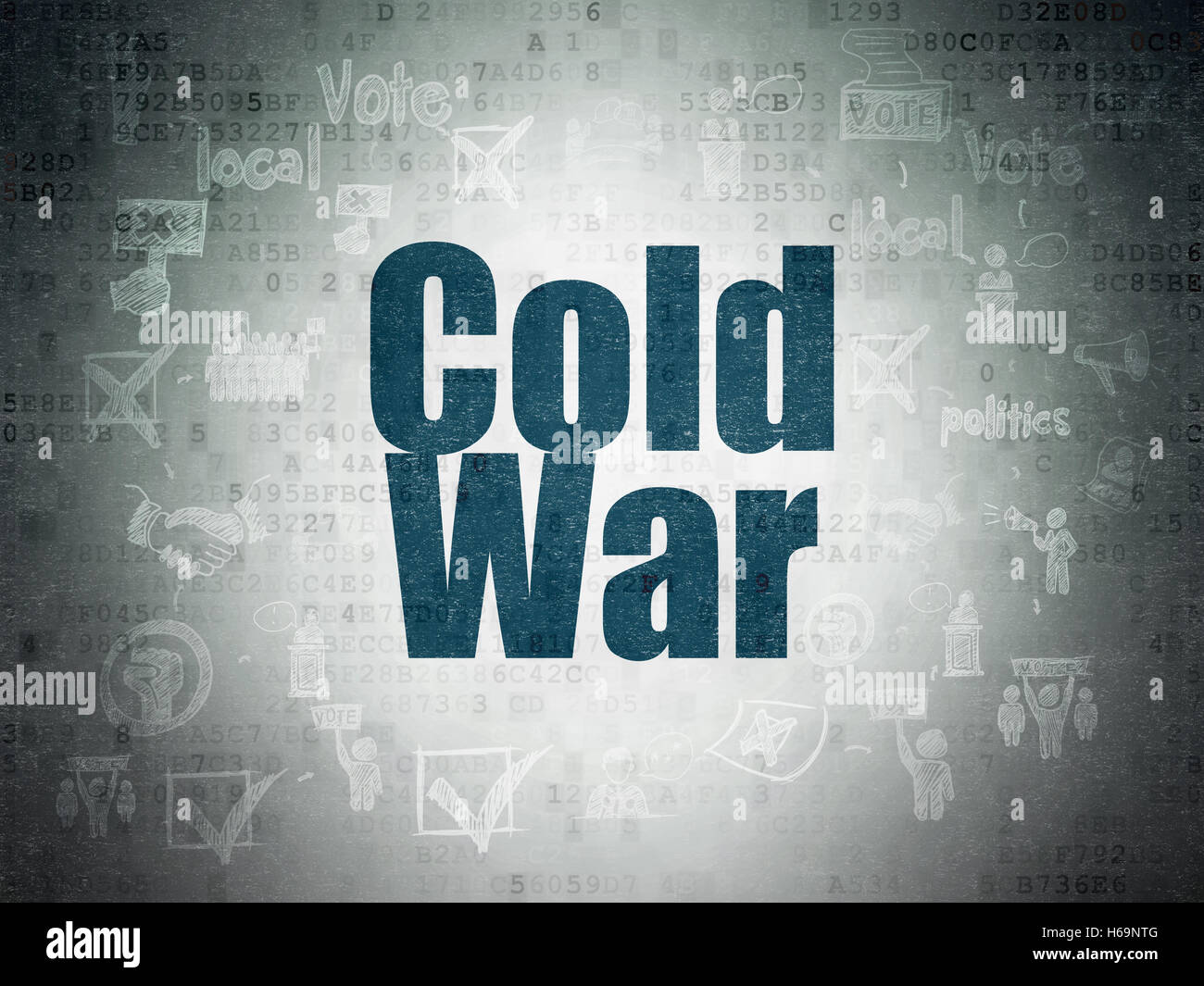 Political concept: Cold War on Digital Data Paper background Stock ...