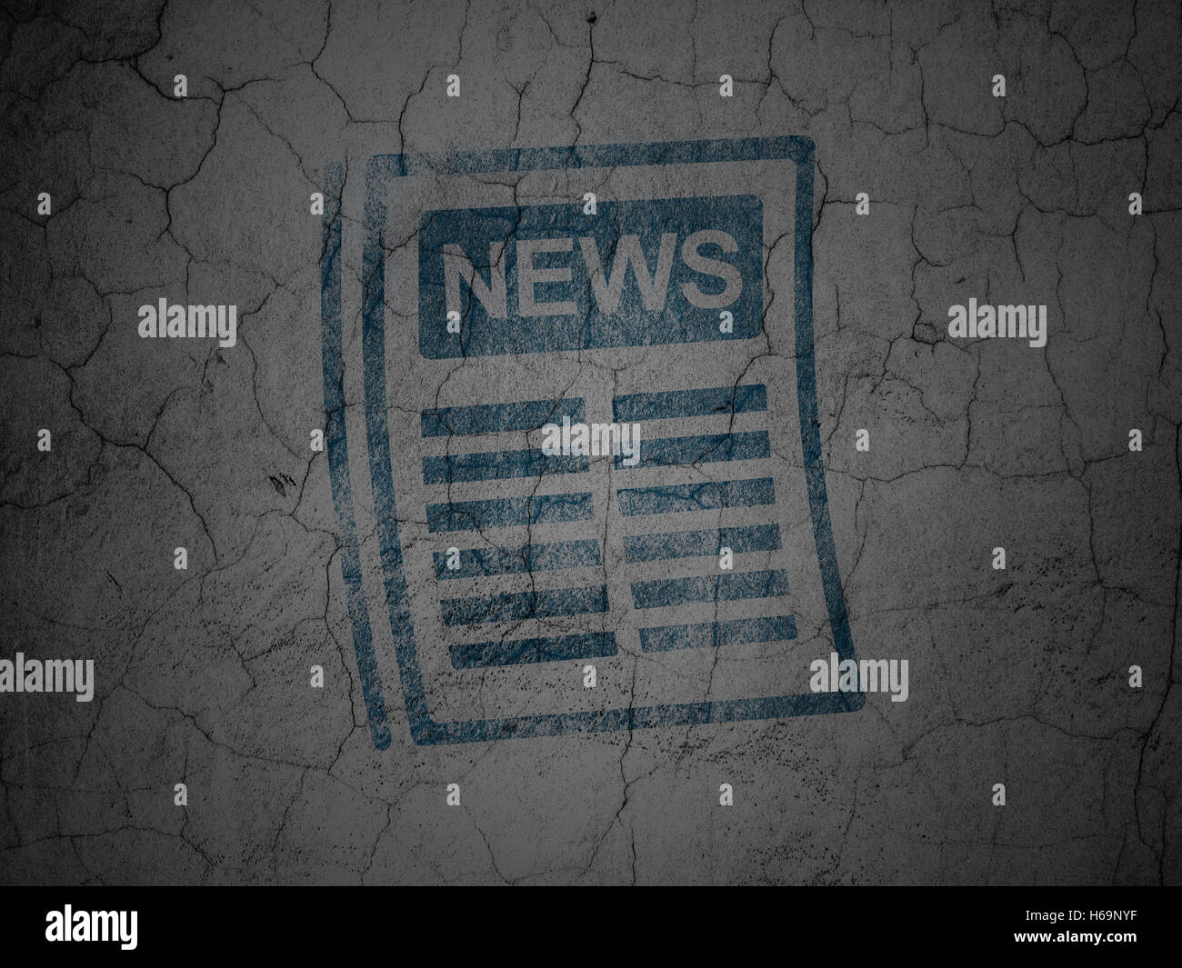 News concept: Newspaper on grunge wall background Stock Photo - Alamy