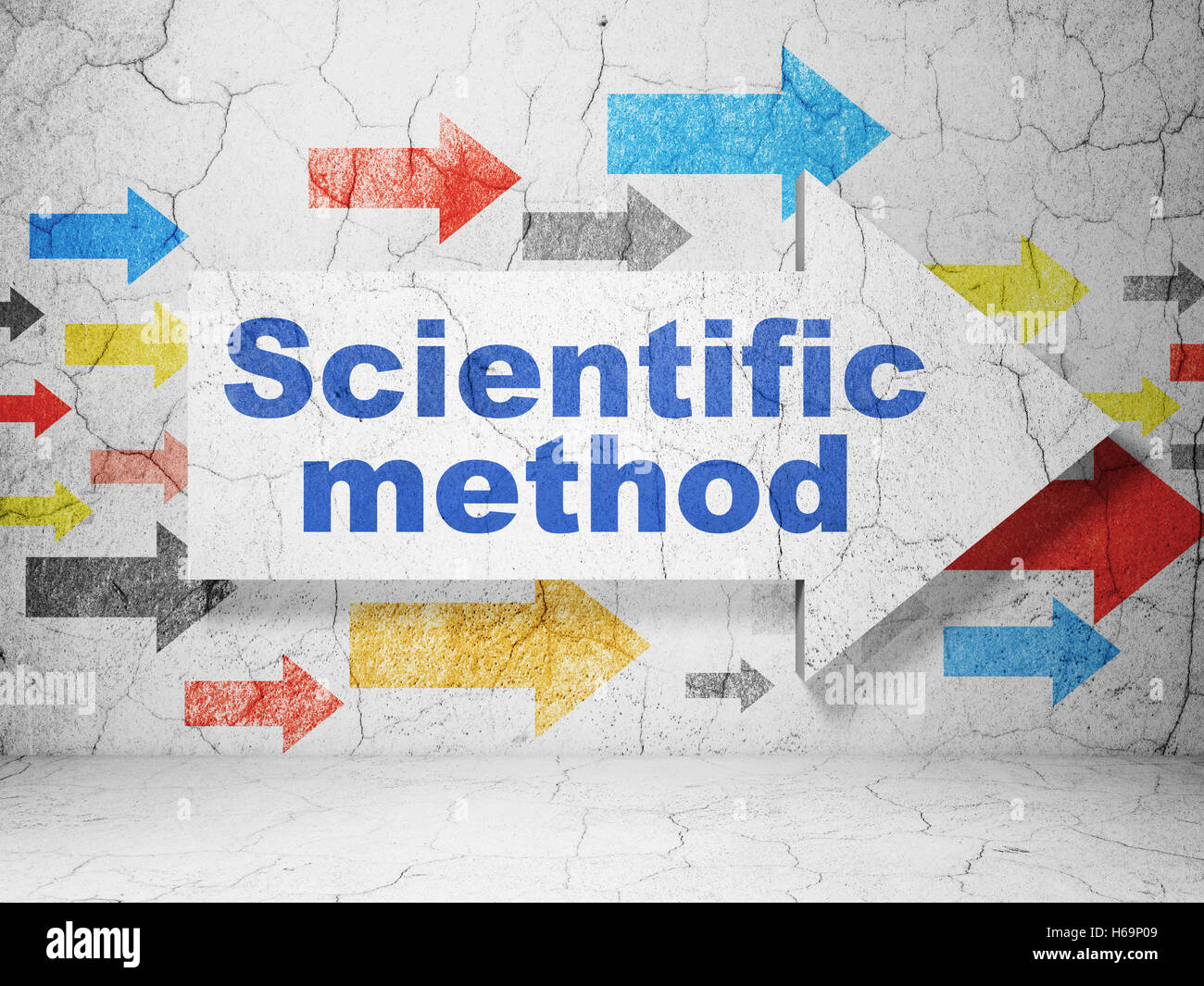 Science concept: arrow with Scientific Method on grunge wall background ...