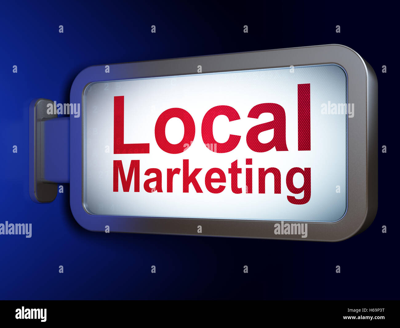 Advertising concept: Local Marketing on billboard background Stock ...