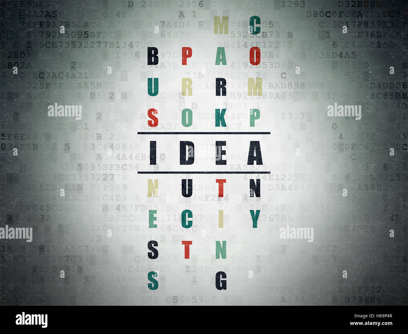 Advertising concept: Idea in Crossword Puzzle Stock Photo - Alamy