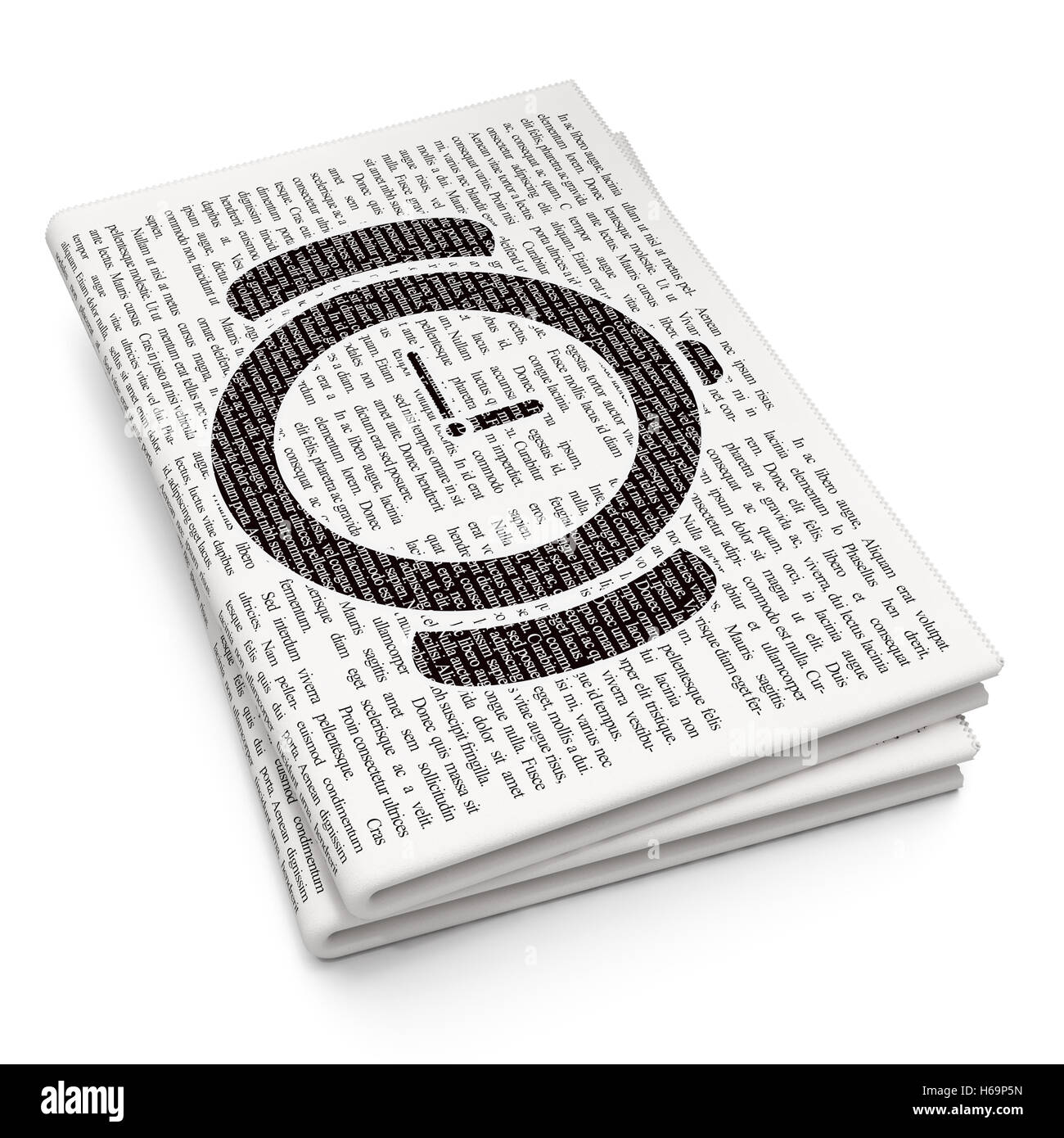 Time concept: Hand Watch on Newspaper background Stock Photo - Alamy