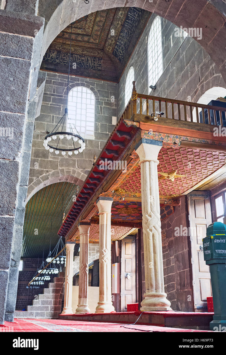 The exit (entrance) from the Great Mosque decorated with the limestone ...