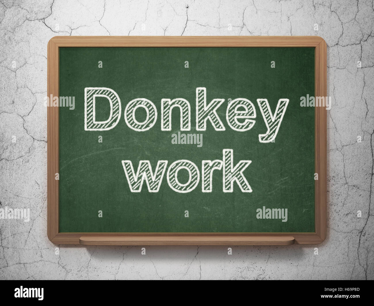 Business concept: Donkey Work on chalkboard background Stock Photo - Alamy