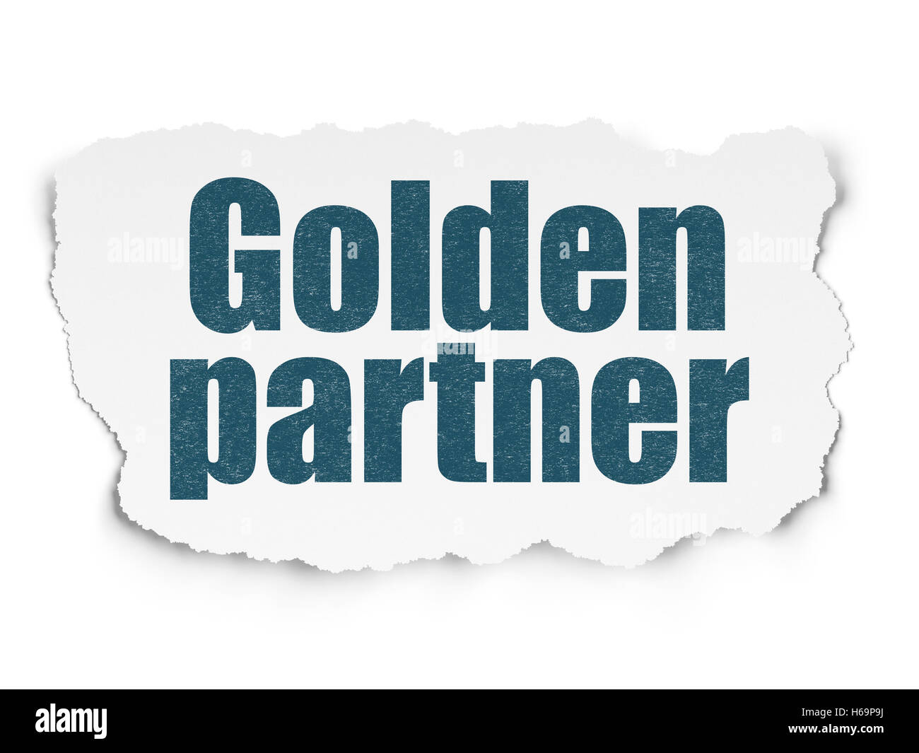 Business concept: Golden Partner on Torn Paper background Stock Photo - Alamy