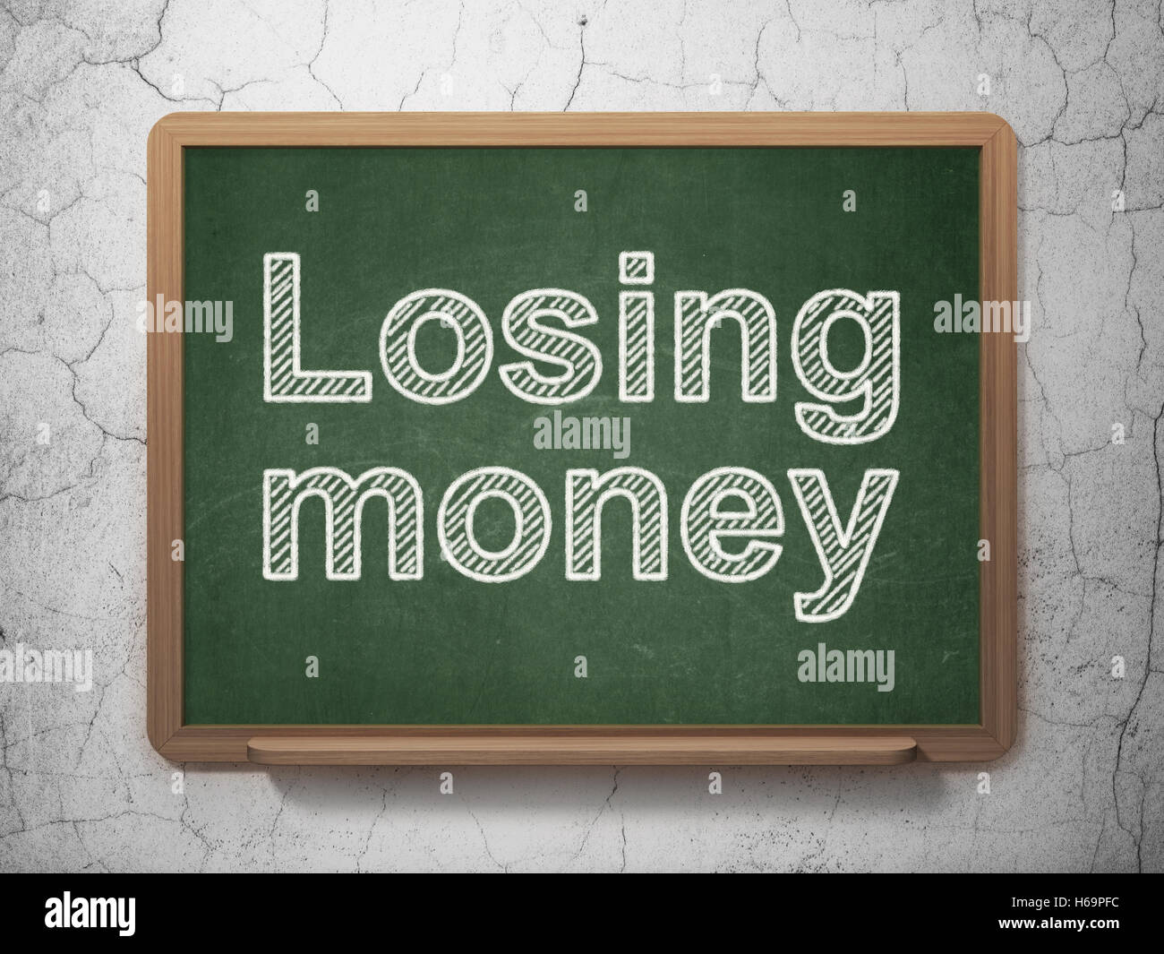 Money concept: Losing Money on chalkboard background Stock Photo - Alamy