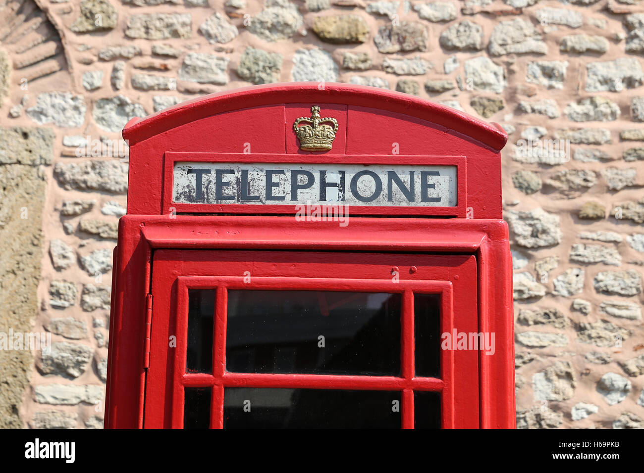 The red telephone box, a telephone kiosk for a public telephone Stock ...