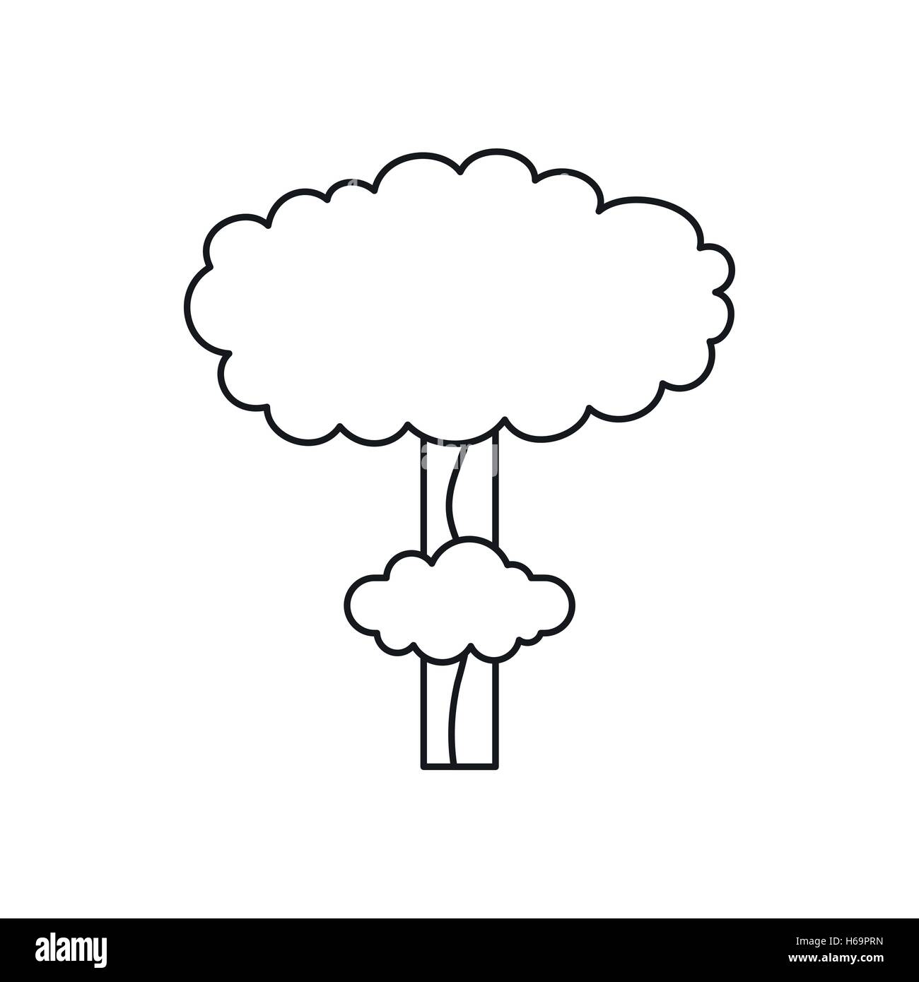 Nuclear explosion icon, outline style Stock Vector Image & Art - Alamy