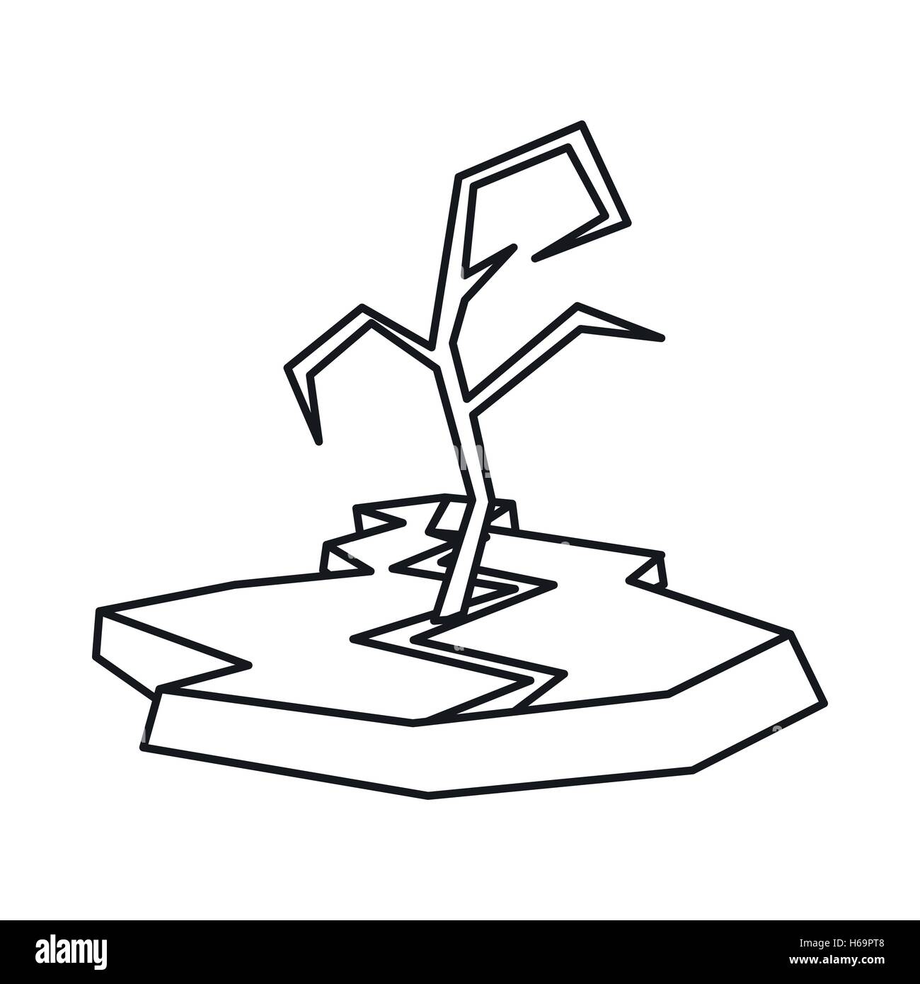 Drought icon, outline style Stock Vector Image & Art - Alamy