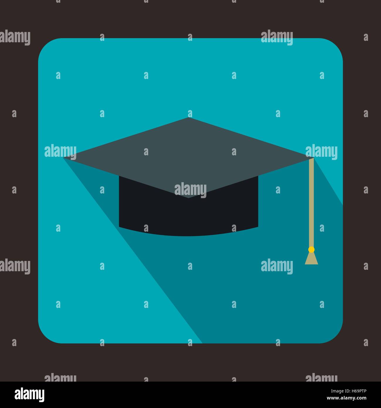 Graduation cap icon in flat style Stock Vector Image & Art - Alamy