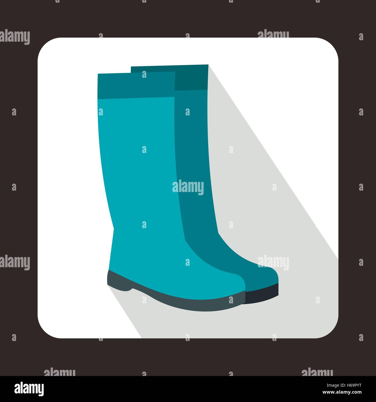 Rubber boots icon in flat style Stock Vector Image & Art - Alamy
