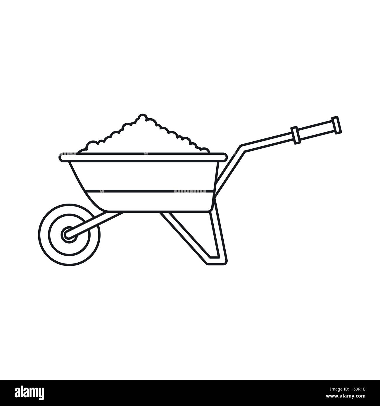 Loaded wheelbarrow Stock Vector Images - Alamy
