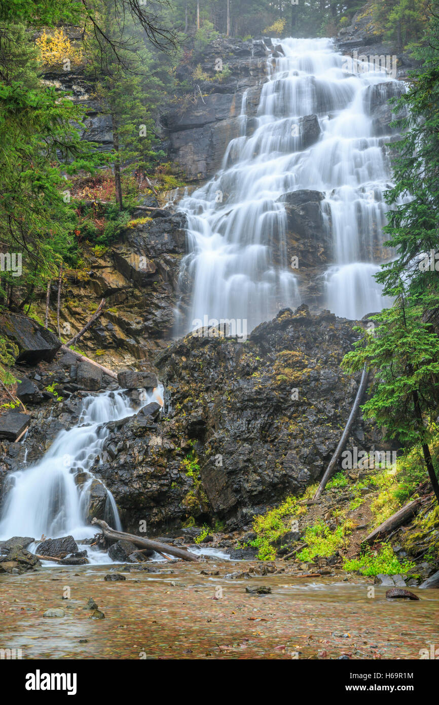 morrell creek falls in lolo national forest near seeley lake, montana ...