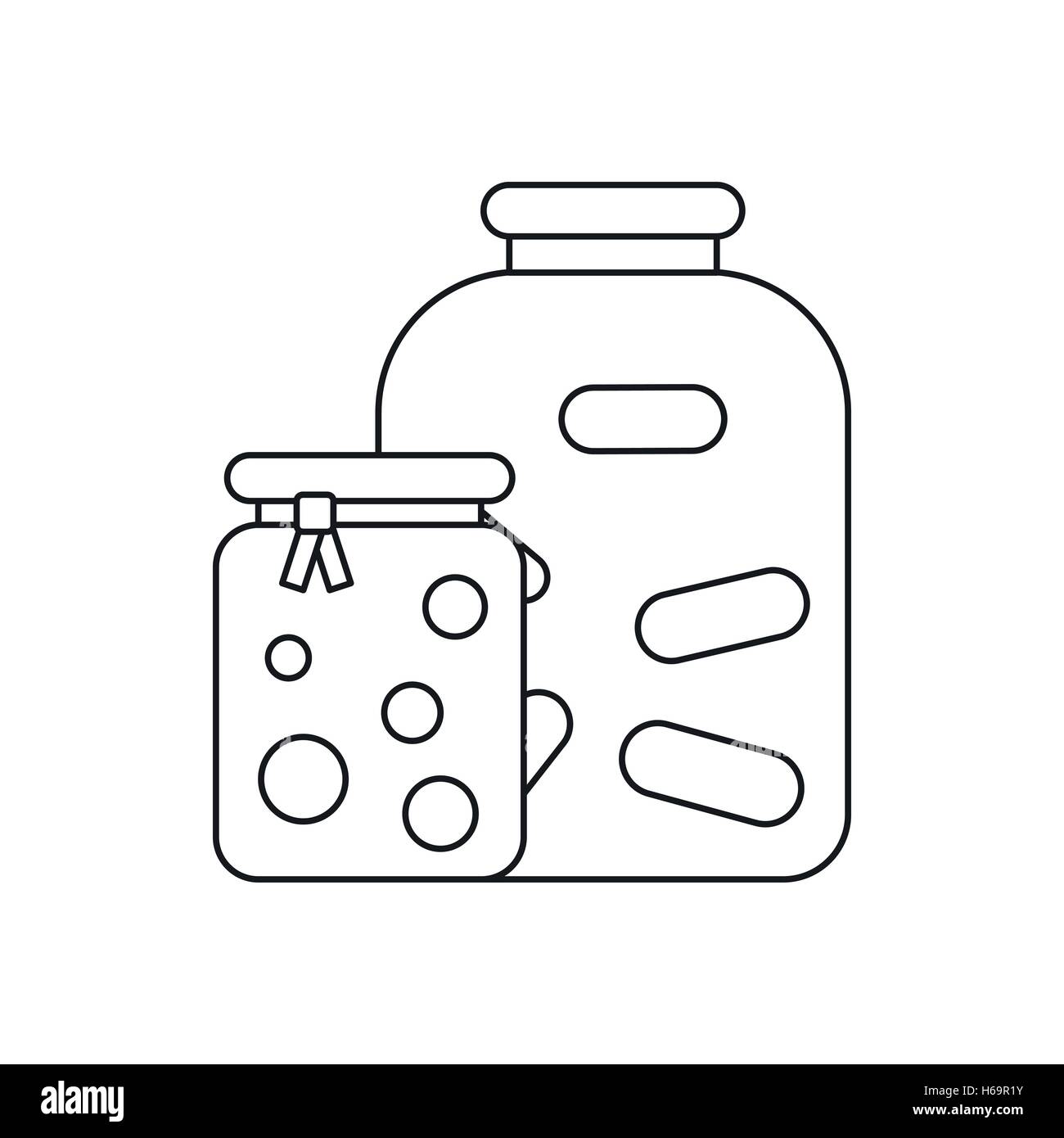 Jar preserve jam pickled Stock Vector Images - Alamy