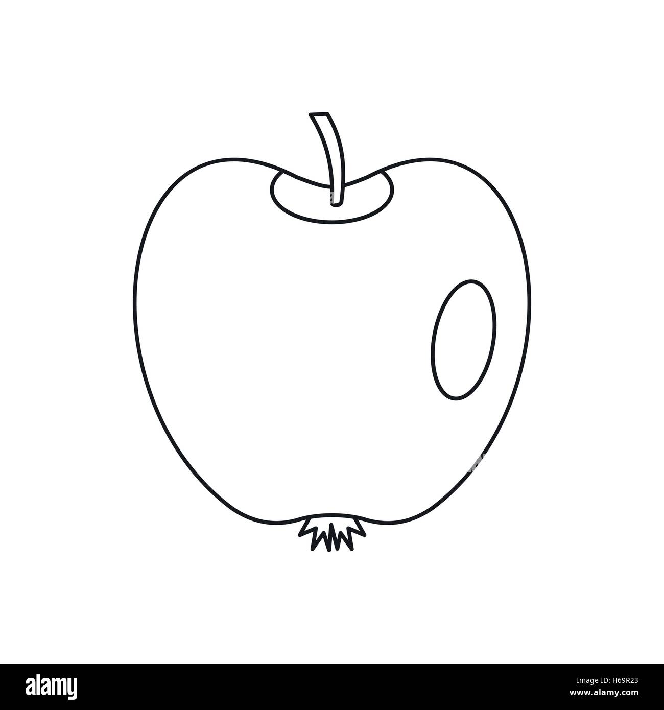 Apple icon, outline style Stock Vector Image & Art - Alamy