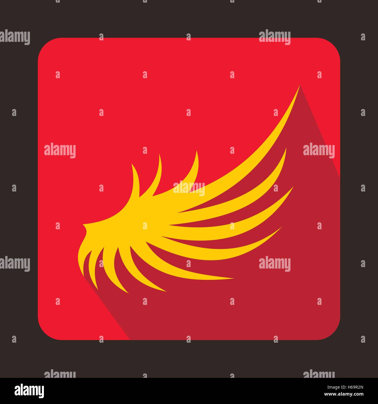 Yellow wing icon in flat style Stock Vector Image & Art - Alamy