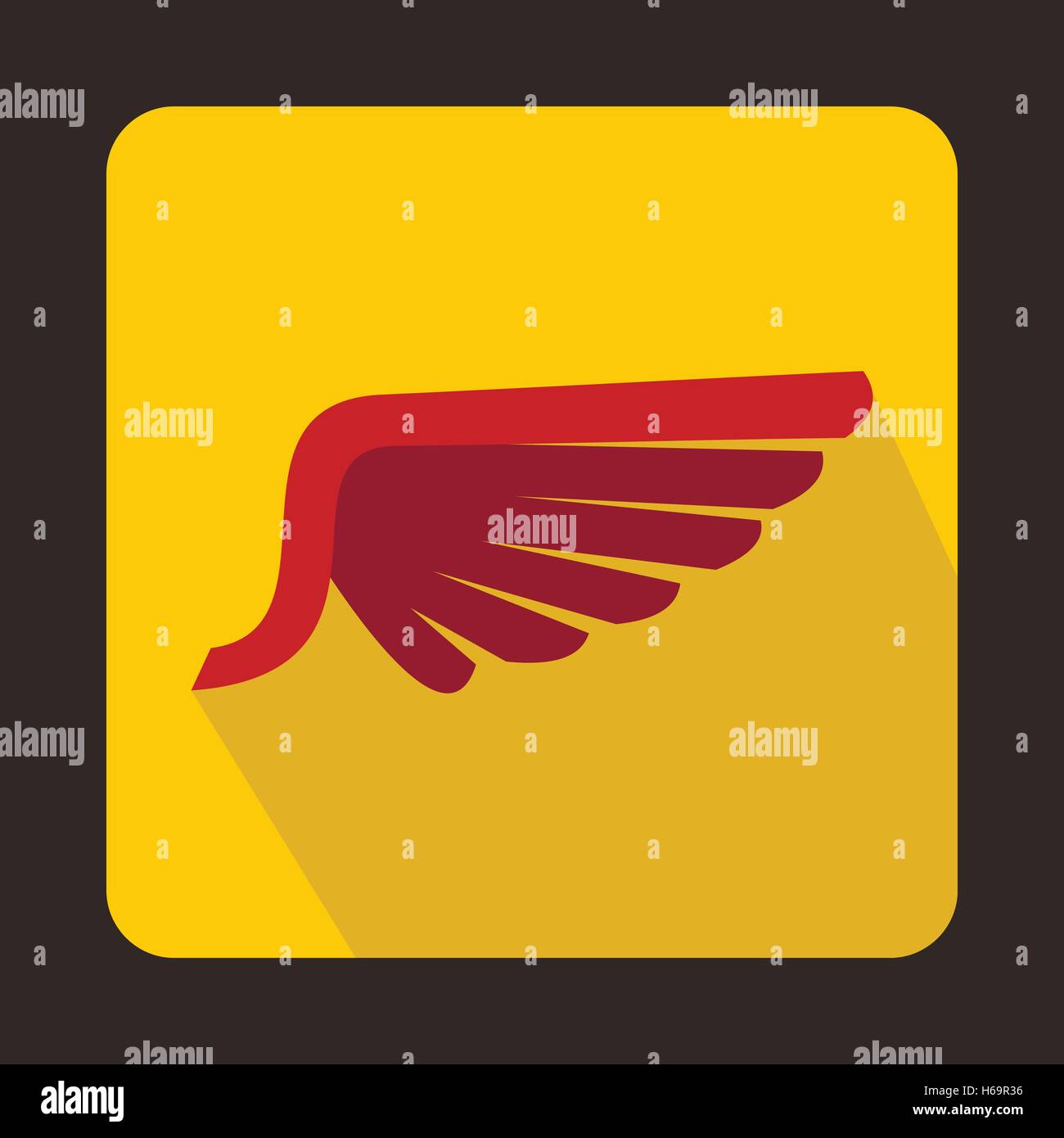 Red wing icon in flat style Stock Vector Image & Art - Alamy
